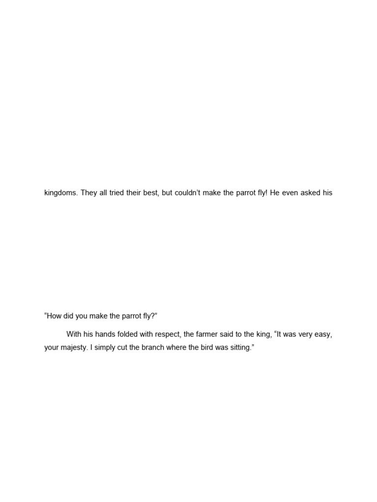 The King and Macaw Parrots | PDF