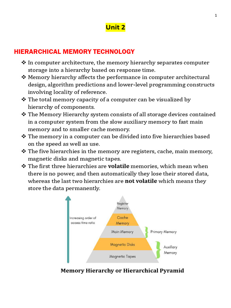 Computer Architecture Unit 2 | PDF | Cpu Cache | Computer Data Storage
