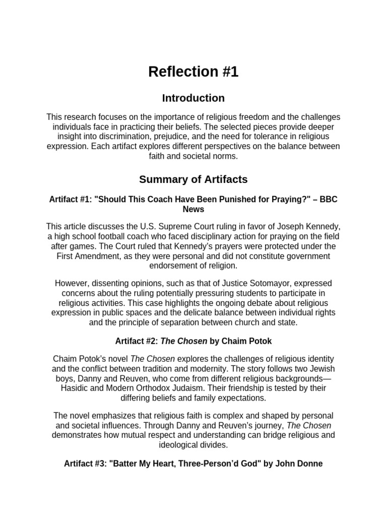 Reflection #1 | PDF