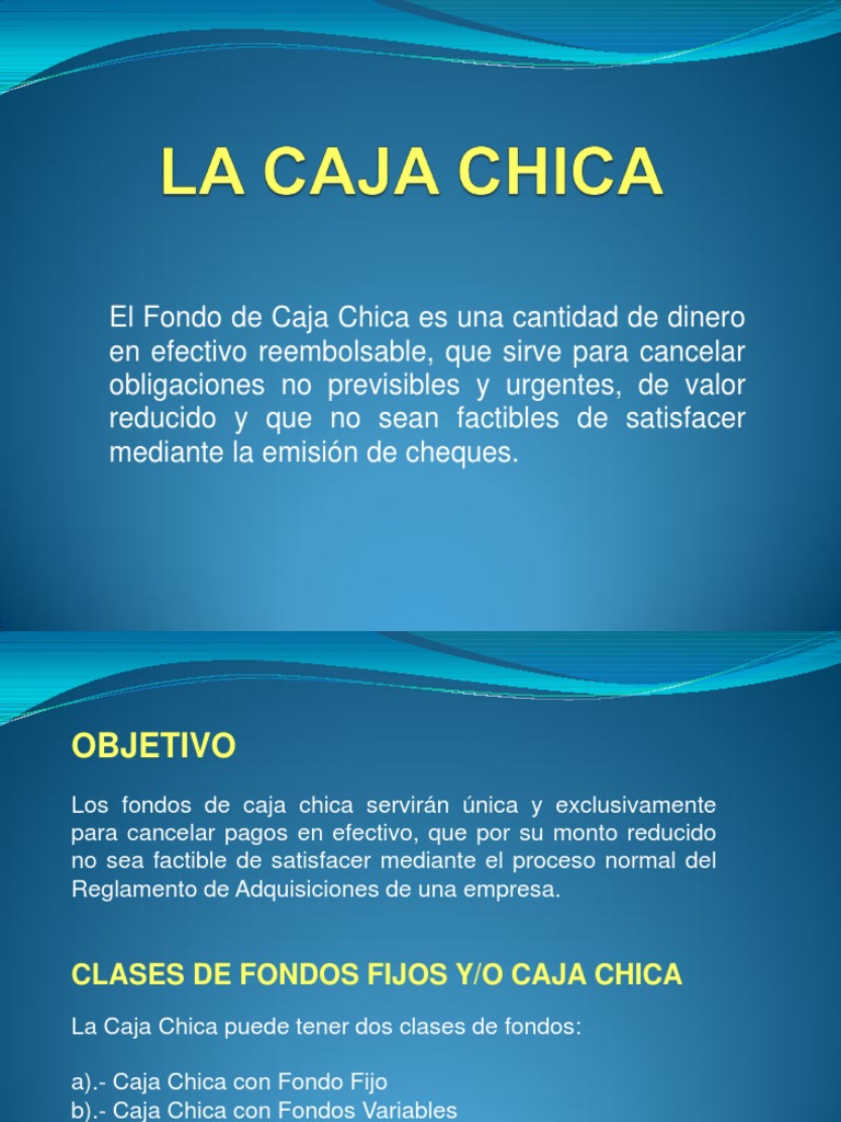 La Caja Chica | Efectivo | Dinero