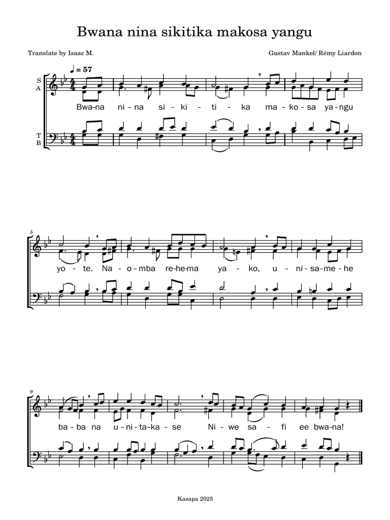 Bwana Nina Sikitika Makosa Yangu | PDF