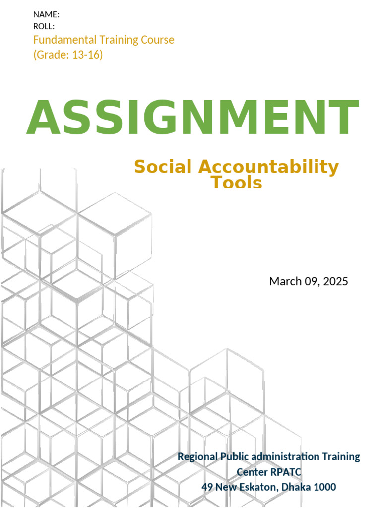 Essay Assignment Cover Page Template | PDF