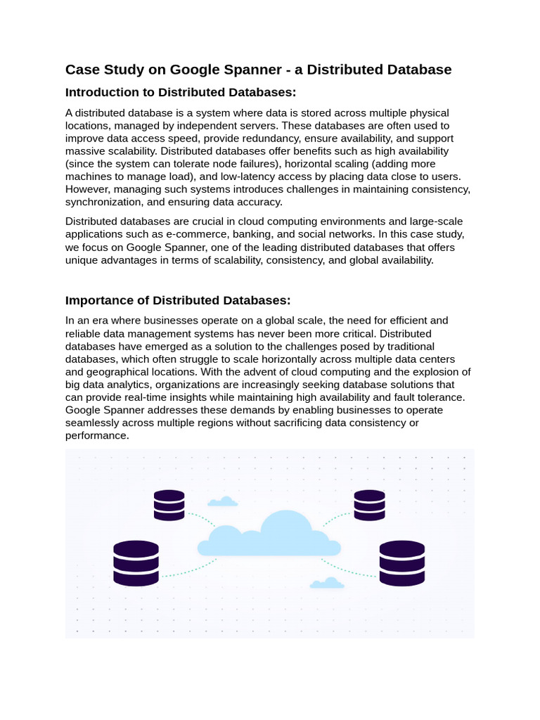 Case Study On Google Spanner | PDF | Database Transaction | Databases