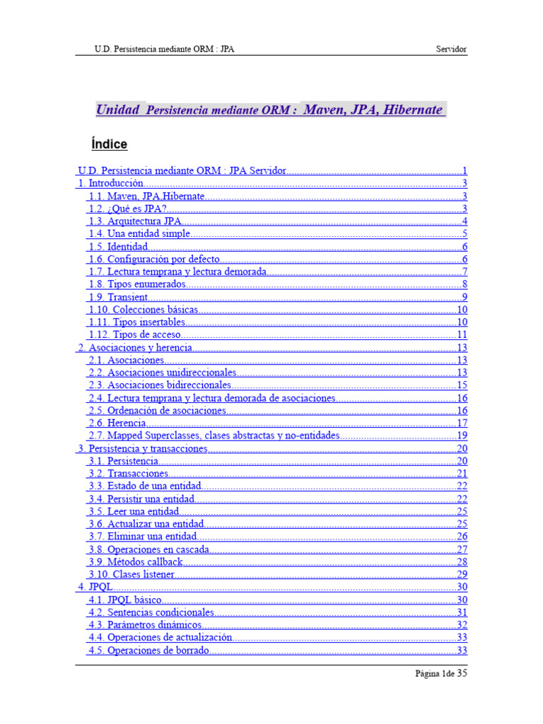 Unidad - Persistencia Con ORM - JPA - Alumnos - 25 | PDF | Java (lenguaje de programación ...