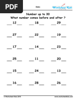 After Numbers Worksheet for Kids | PDF