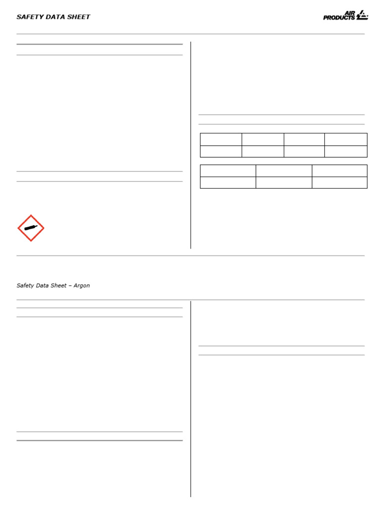 MSDS 003A APSAP Argon Gen Ind GHS 2021 01 | PDF | Chemistry | Occupational Safety And Health