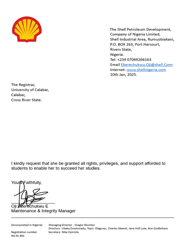 Attestation Letter for University Admission | PDF