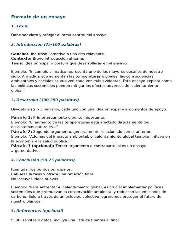 Formato de Ensayo | PDF