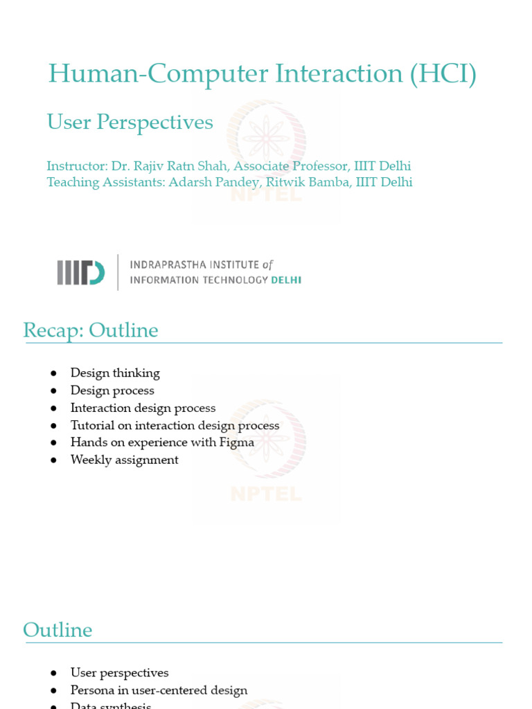 User Perspectives in HCI Design | PDF | Survey Methodology | Usability