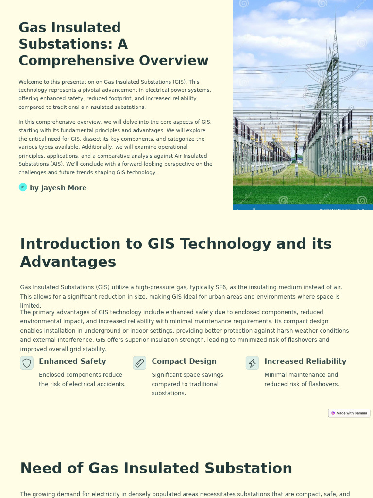 Copy of Gas Insulated Substations a Comprehensive Overview | PDF ...