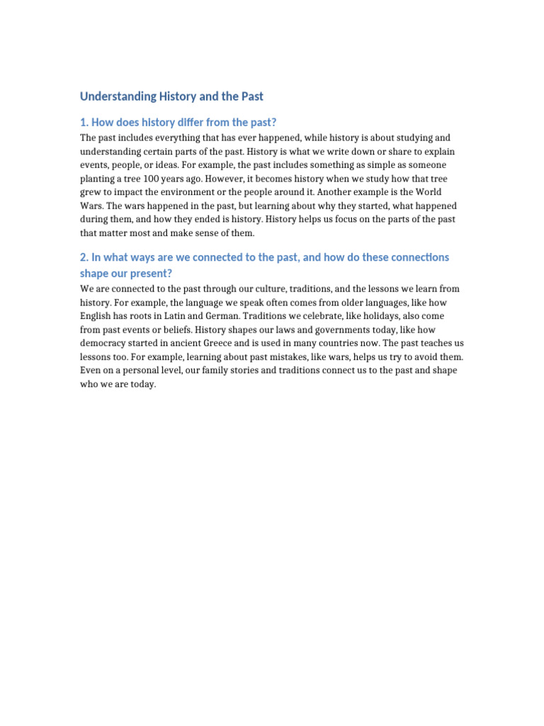 Understanding History and The Past | PDF