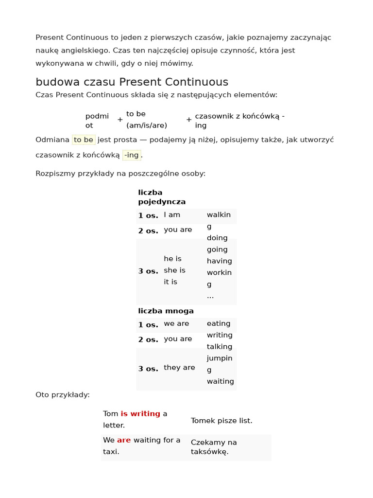 present continious | PDF