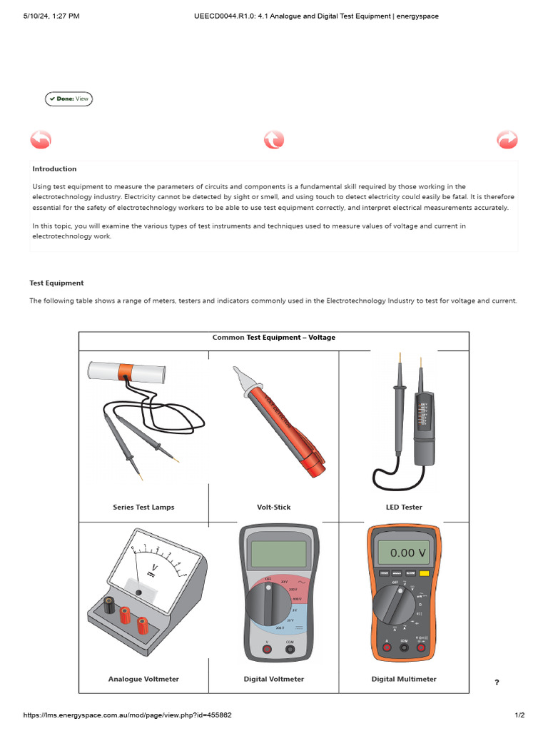 UEECD0044.R1.0_ 4.1 Analogue and Digital Test Equipment _ energyspace | PDF
