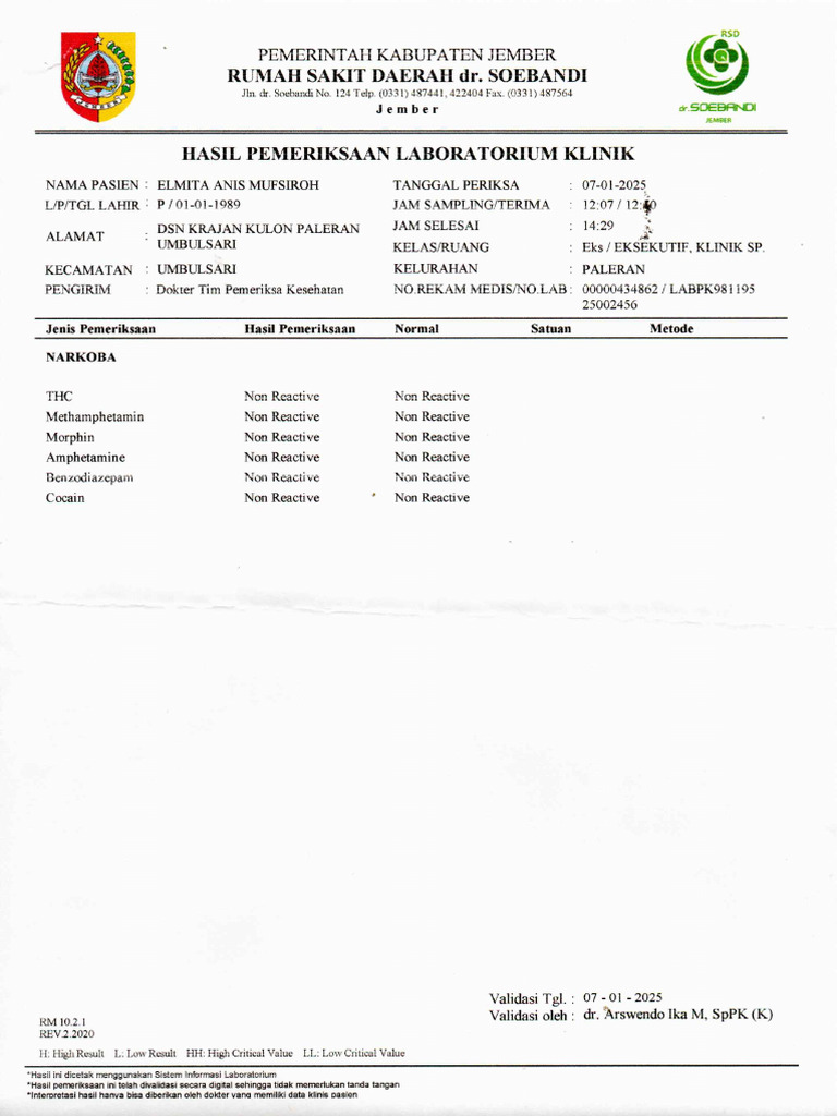 Hasil Lab Mita20250214 - 18362676 | PDF