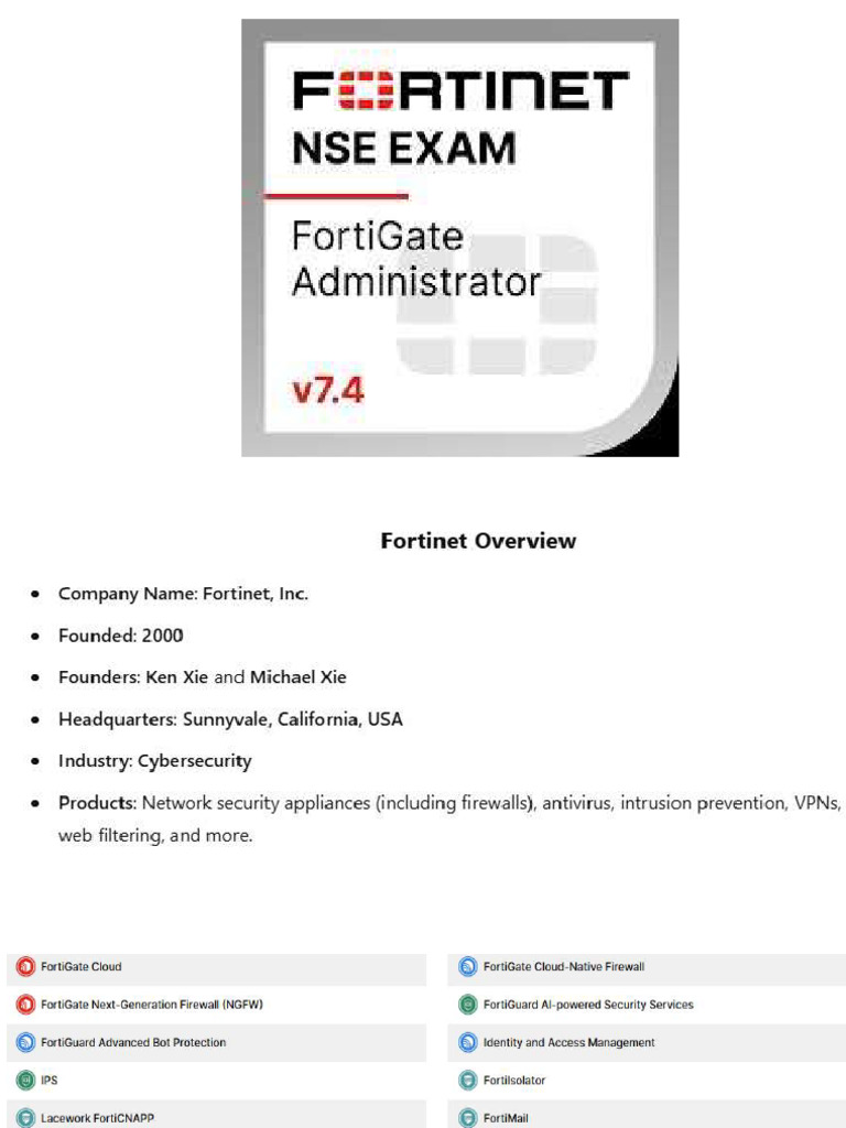 Introduction To Fortigate New Syllabus | PDF