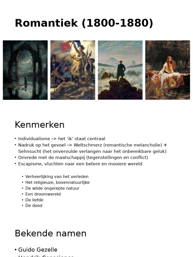 Romantiek & Realisme | PDF