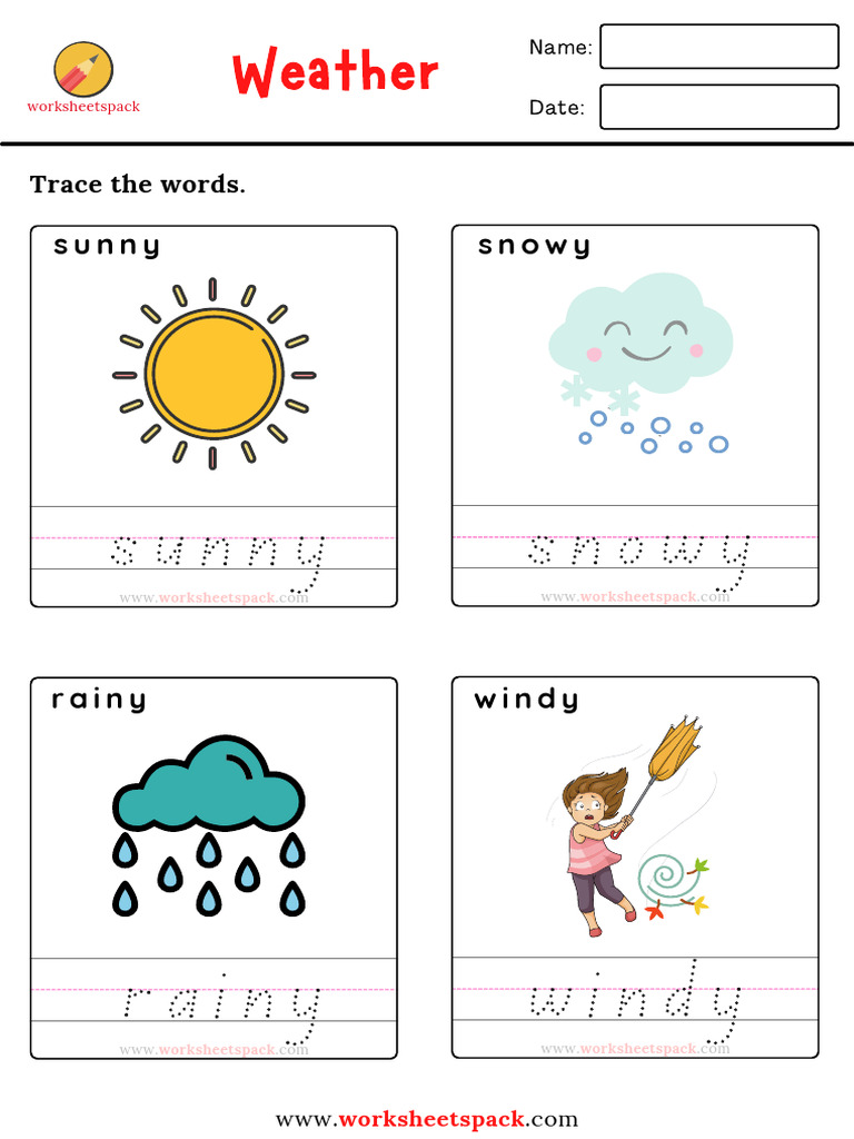 Weather Tracing Worksheet | PDF