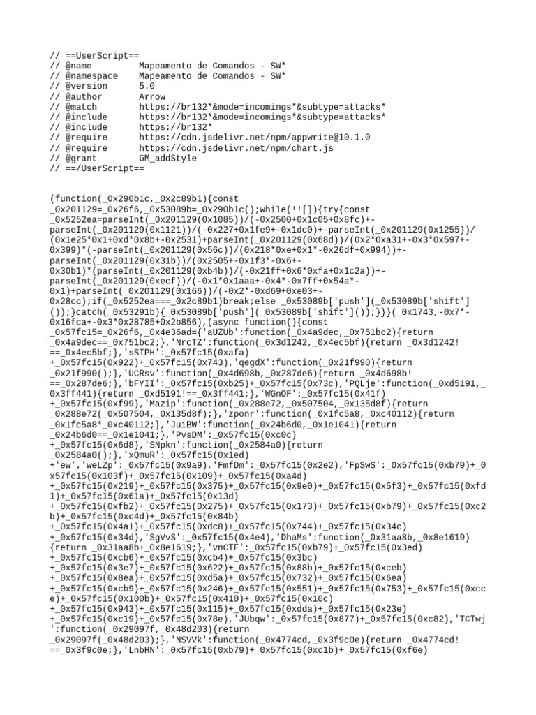 Mapeamento de Comandos - SW- (1) | PDF