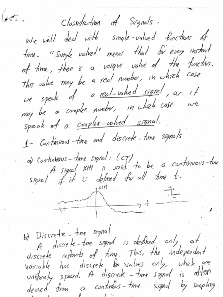 Classification of Signals | PDF