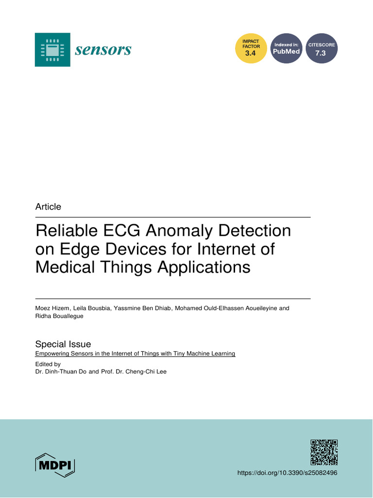 Sensors 25 02496 With Cover | PDF | Electrocardiography | Heart