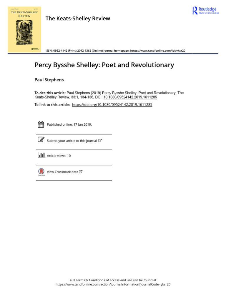 Percy Bysshe Shelley Poet and Revolution | PDF | Percy Bysshe Shelley ...