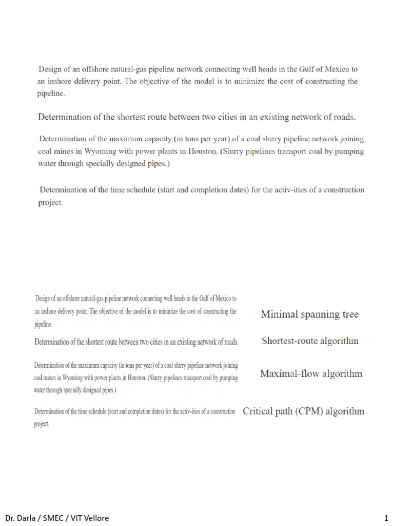 Network Models in Engineering Optimization Course in VIT | PDF | Matrix ...