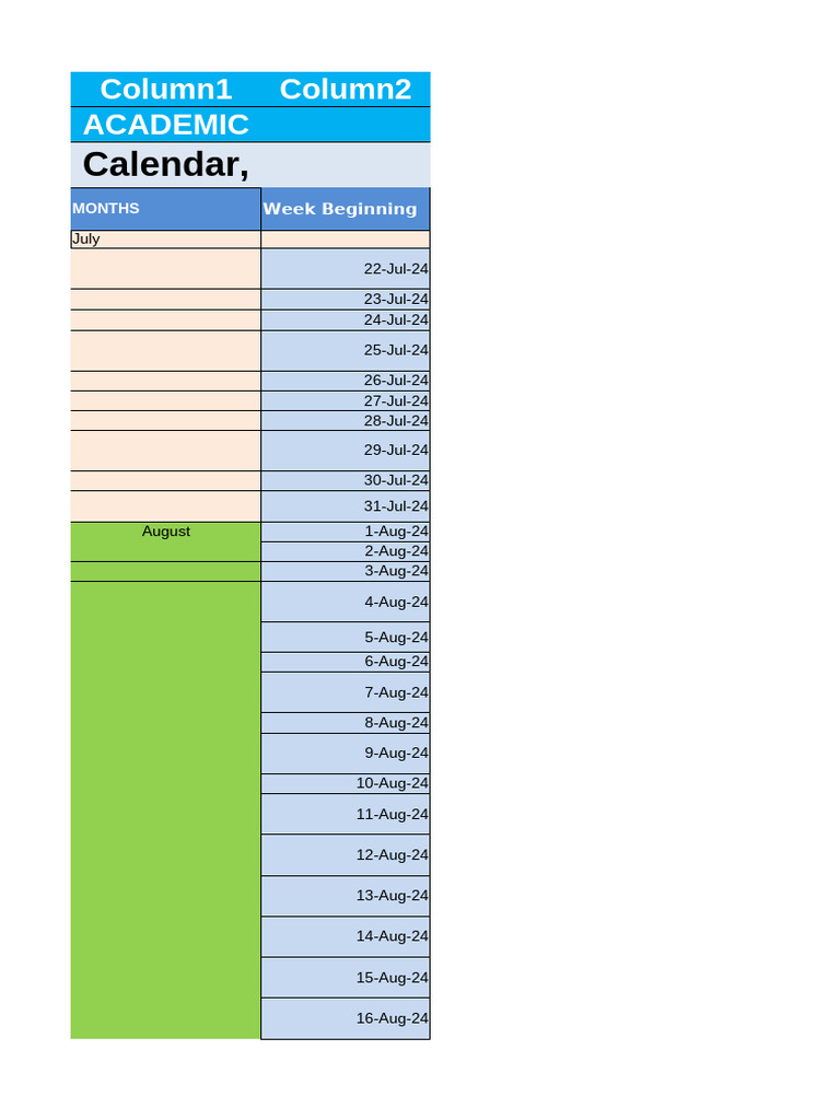 College Academic Calendar Year 2024 2025. | PDF | Academic Term | Holidays