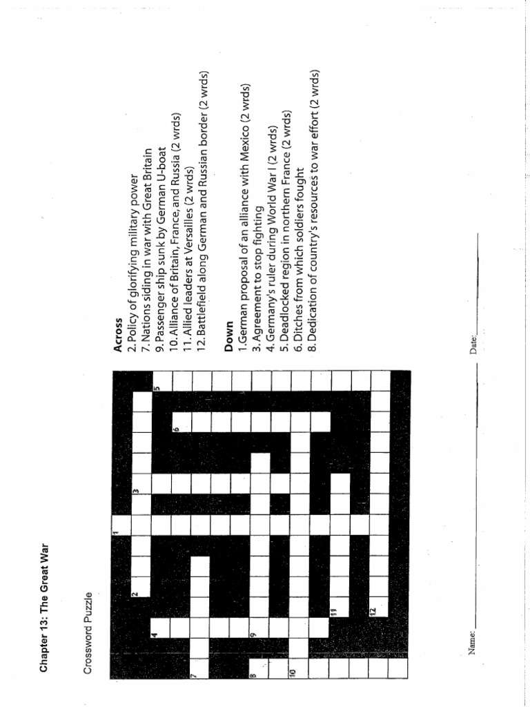 CH 13-World War I Test Review Packet | PDF