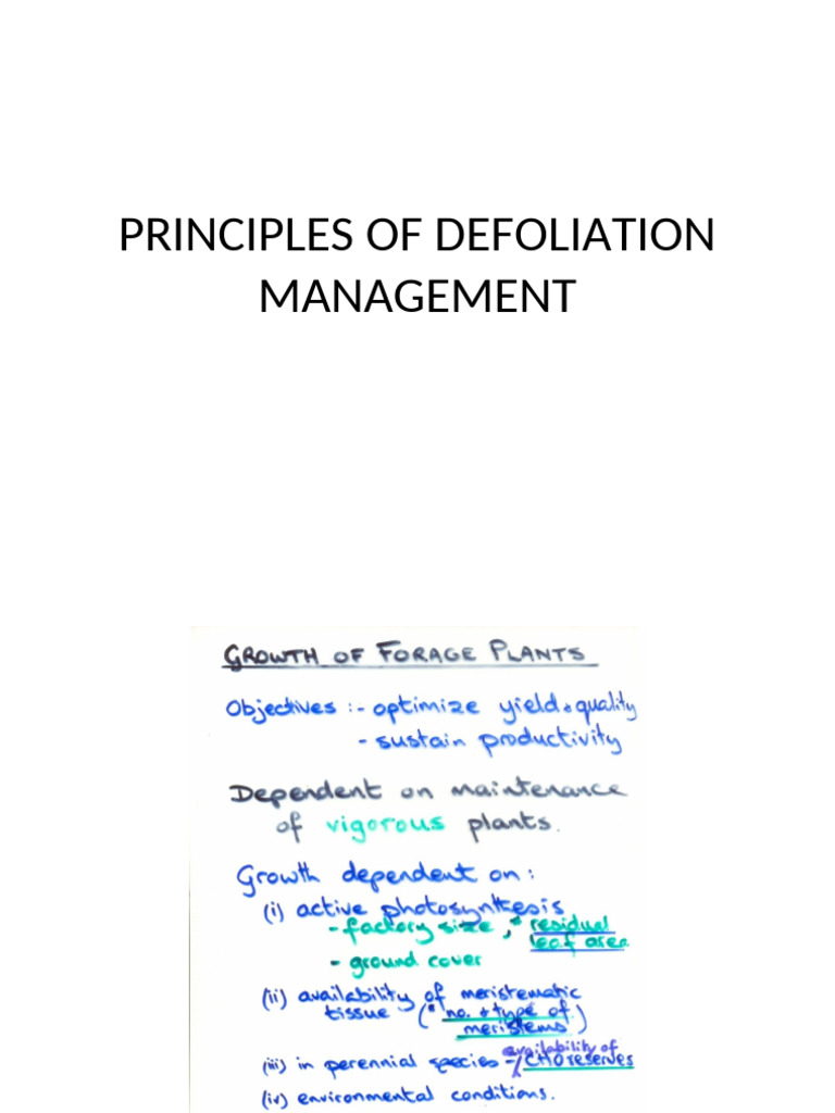 CR216 Defoliation Management | PDF