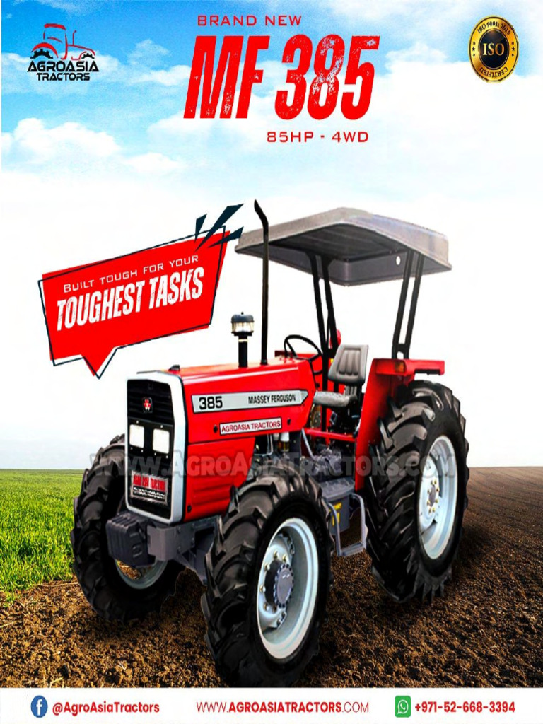 MF 385 4WD Tractor Specifications | PDF | Four Wheel Drive | Axle