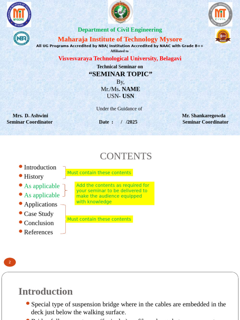 21CV81 - Sample PPT Format | PDF | Prestressed Concrete | Bridge