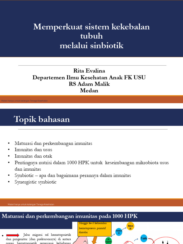 New PPT Memperkuat Sistem Pertahanan Tubuh Dengan Sinbiotik | PDF