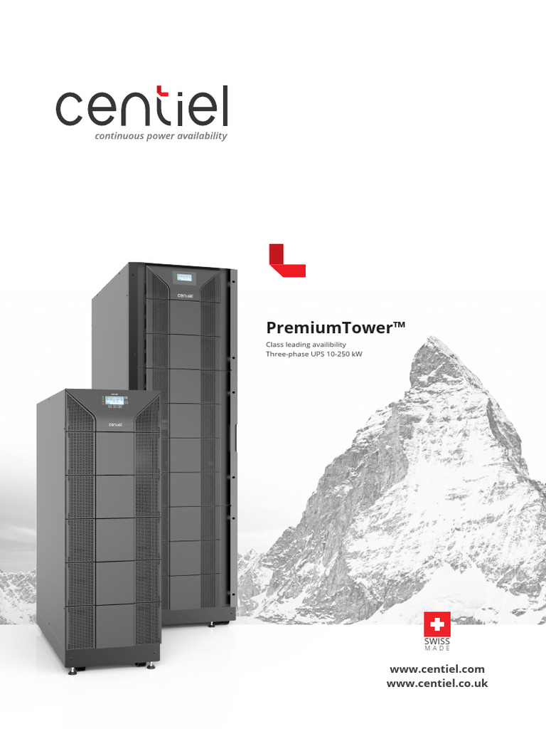 PremiumTower Industry Leading Standalone UPS Brochure UPS 10 250kW ...