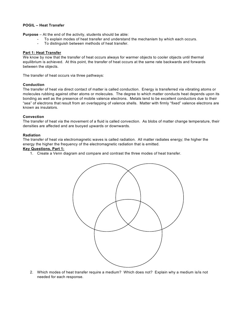 POGIL - Heat Transfer | PDF | Heat Transfer | Thermal Conduction