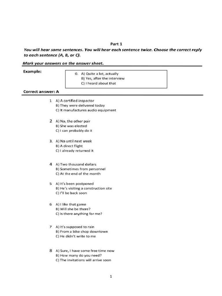 Listening Full Mock | PDF