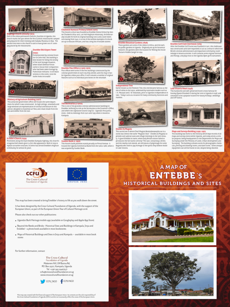 Entebbe-Historical-Buildings-and-Sites-Map-May-2019 (1) | PDF | Uganda