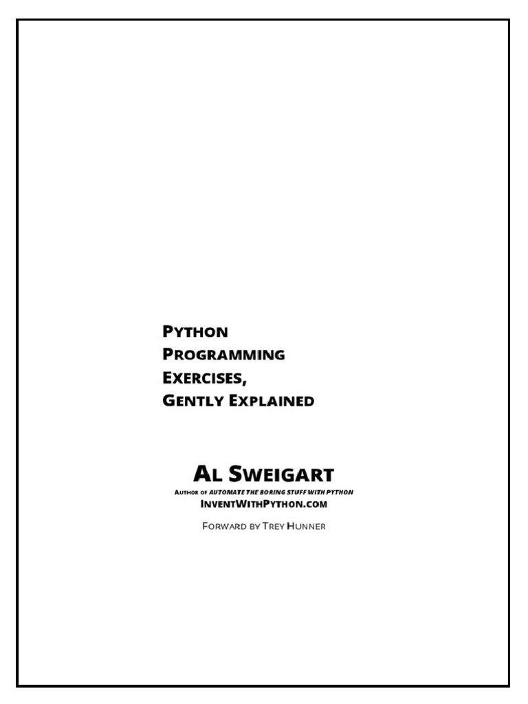 Python Programming Exercises Gently Explained Al Sweigart Pdf Download Pdf Computer