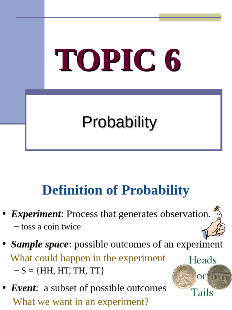 Topic 6 Probability | PDF | Permutation | Mathematical Concepts