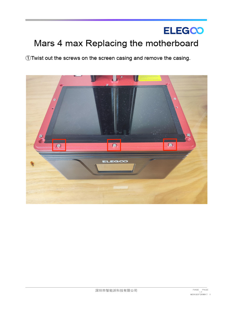 Mars 4 Max Replacing The Motherboard | PDF
