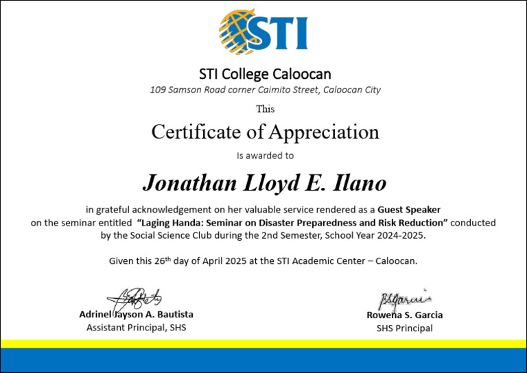 Certificate Guest Speaker Updated | PDF