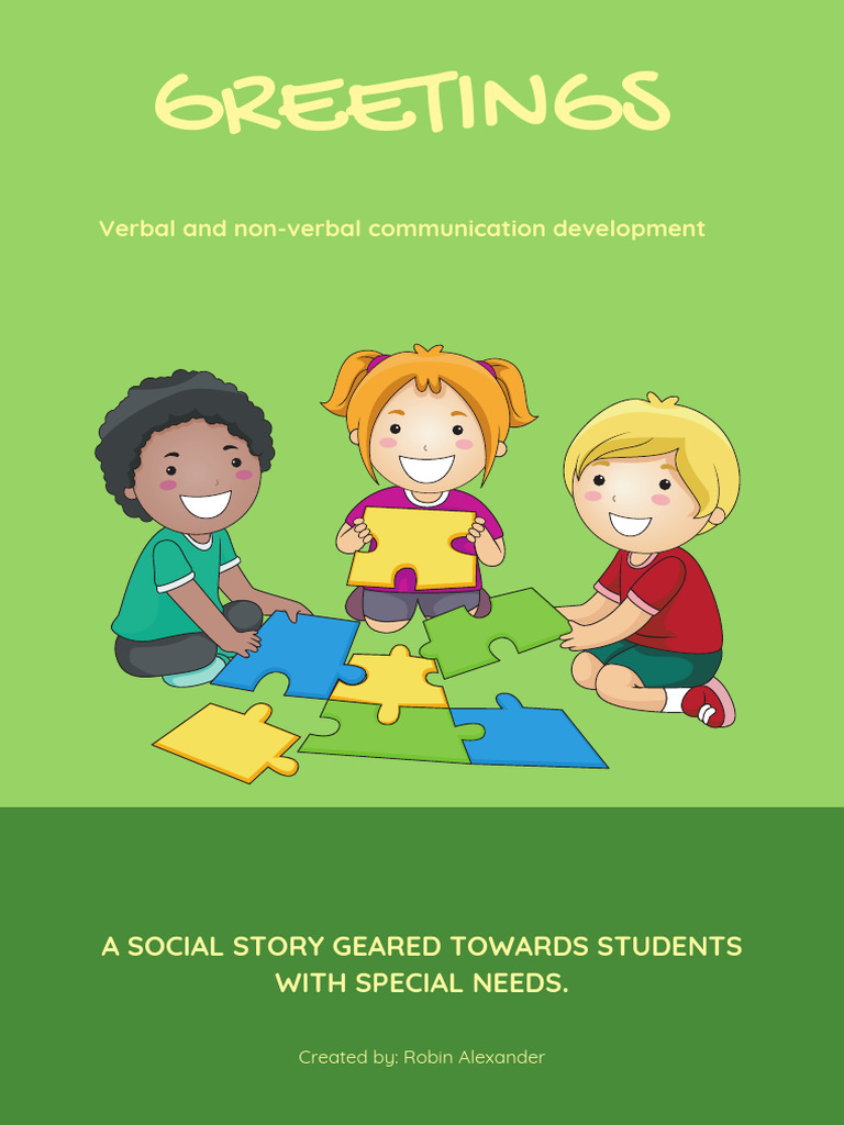Social Story: Saying Hello for Students | PDF