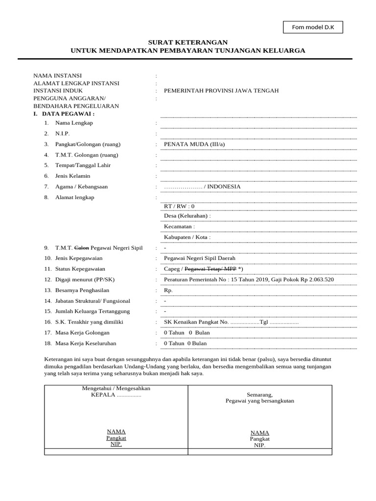 Blanko Skumptk Casn PPPK | PDF