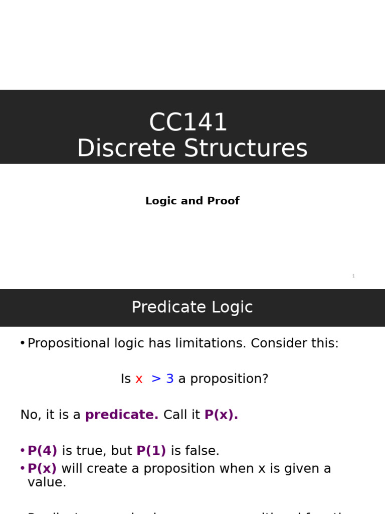 CC141 DS 2 Logic and Proofs 2 | PDF | Mathematical Proof | Metalogic