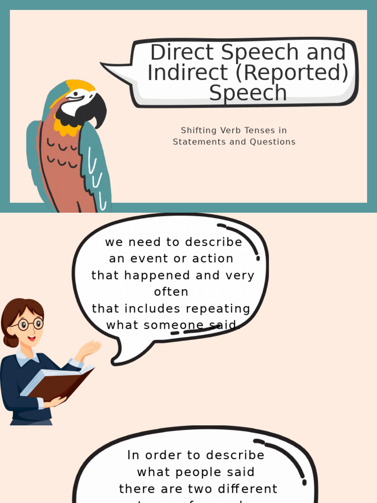 Direct Speech and Indirect (Reported) Speech | PDF | Linguistic ...
