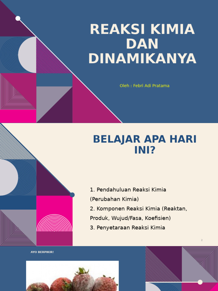 Reaksi Kimia dan Dinamikanya Kelas 9 | PDF
