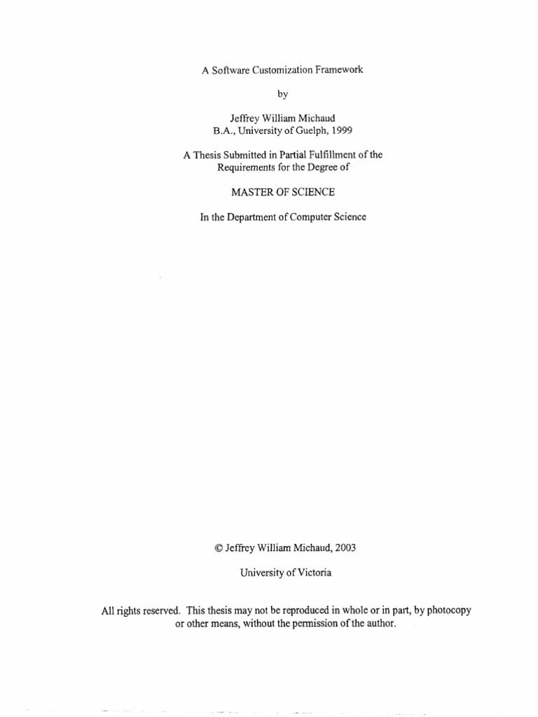 A Software Customization Framework Pdf Metadata World Wide Web