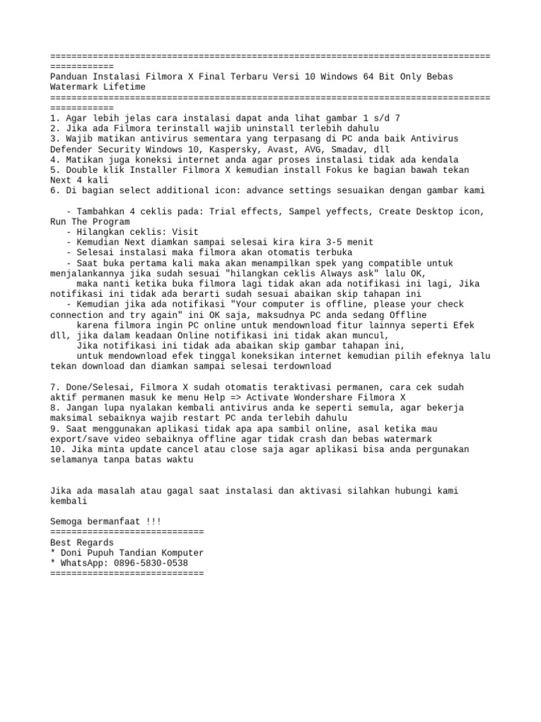 Panduan Instalasi | PDF