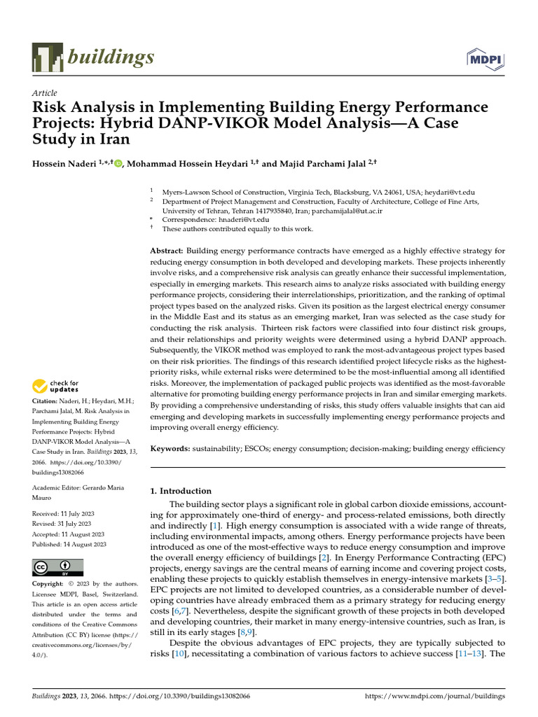 VIKOR Risk Analysis in Energy Projects | PDF | Risk | Energy Conservation