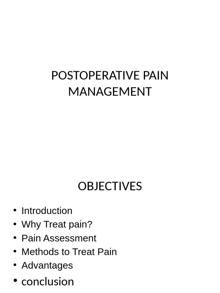 Postoperative Pain Management | PDF | Opioid | Analgesic
