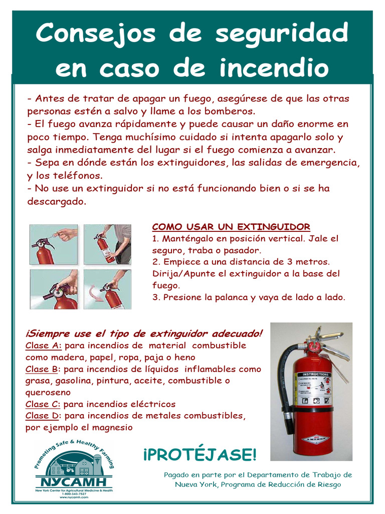 Consejos para Usar un Extinguidor Eficaz | PDF